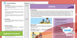 The Romans Lesson Plan Framework - KS2 Primary Resource