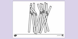 FREE! - Drinking Straw in a Glass Colouring Sheet | Twinkl