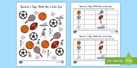 Sports Counting to 10 Clip Cards