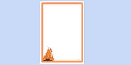 FREE! - Simple Blank Circus Fire Breather Page Border | Twinkl