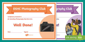 Photography Competition Certifcate (teacher made) - Twinkl