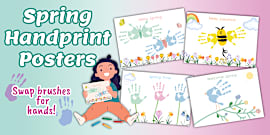 Daffodil Handprint Activity Poster | Twinkl Art Gallery