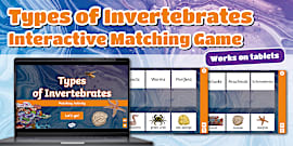Vertebrates and Invertebrates Interactive Sorting Game