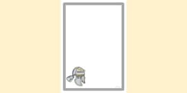 FREE! - Medieval Knight Page Border (teacher made) - Twinkl