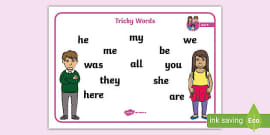 Level 2 Tricky Word Mat (teacher made) - Twinkl