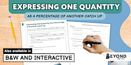 Expressing a Quantity as a Percentage of Another Differentiated Worksheets