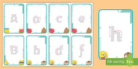 Space-Themed A to Z Upper-Case Letter Formation Cards