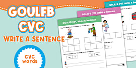 SATPIN CVC Write a Sentence Activity Sheet