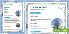 Taste-Safe Edible Snow Recipe - Snow Sparkle Sensory Recipe