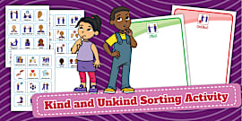 Kind or Unkind? Sorting Activity - Twinkl