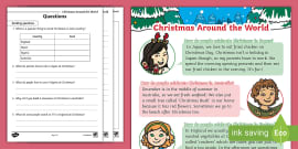 ESL Winter Reading and Writing Worksheet (teacher made)
