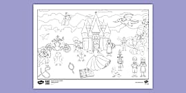 Fairy and Traditional Tales Doodle Colouring Pages - Twinkl