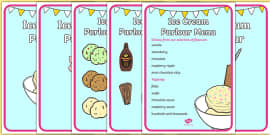 Ice Cream Parlor Role Play Pack (Teacher-Made)