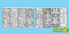 FREE! - Preston Mindfulness Name Colouring Bookmarks