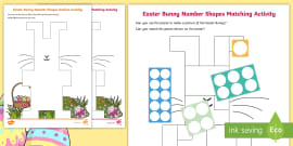 Easter Egg Number Shapes to 10 Matching Game - EYFS, Early Years, KS1