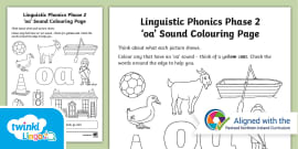 Phase 3 oa Sound Colouring Scene (teacher made) - Twinkl