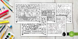 Banff National Park Canadian Colouring Page (teacher made)