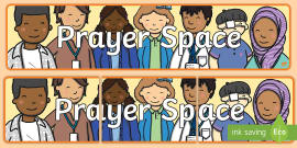 Prayer Corner Display Banner - Teaching Resource - Twinkl