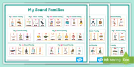 My Sound Families Word Mat (Teacher-Made) - Twinkl