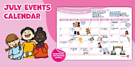 Summer Events Calendar Pack (June - August) - Twinkl