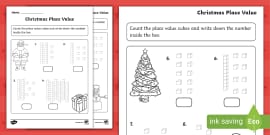 Christmas Place Value Worksheets (teacher made) - Twinkl