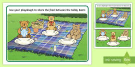 Teddy Bears' Picnic Matching Numeral and Quantity Counting Activity