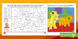 Colour by Calculation Activity - Easter Maths Colouring KS2