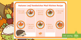 Autumn Mud Kitchen Recipe Cards - Kindergarten - Twinkl