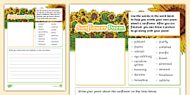 Sunset Acrostic Poem Template (Hecho por educadores)