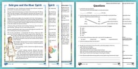 River Poems KS2 - Reading Comprehension Activity - Twinkl