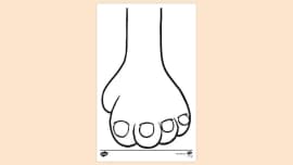 FREE! - A Foot Colouring Sheet (teacher made) - Twinkl