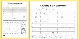 Counting in 50s Worksheet (teacher made)