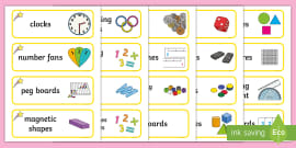 👉 Editable Maths Area Resource Labels (Red) - Twinkl