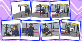 Girls' Getting Dressed for Swimming Lessons Sequencing Cards