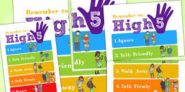 FREE! - High Five How To Deal with Bullying Posters | KS1 Resources