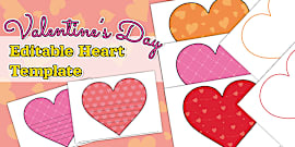 Printable Hearts Templates - EYLF - Twinkl