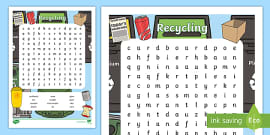 Sustainability Word Search (teacher made)