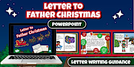 Printable Letter To Father Christmas Template for Kids