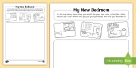 Design a Bedroom Activity Sheet (teacher made) - Twinkl