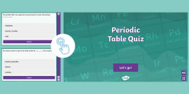 Eighth Grade Periodic Table Search and Find Activity