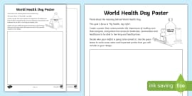 Healthy Play Piece Poster Design Worksheet / Worksheet