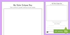 Solar Eclipse Coloring Page (Teacher-Made) - Twinkl