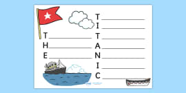 The Titanic Word Search Worksheets (teacher made)
