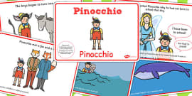 Pinocchio Display Posters Romanian Translation - Twinkl