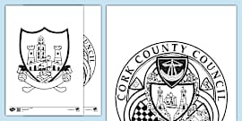 County Donegal Crest Colouring Page (teacher made) - Twinkl