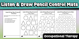 Easter Eggs Listen and Draw Pencil Control Mats | Visual-Motor, Fine Motor,