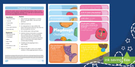 Playdough Quick Recipe Cards (teacher made) - Twinkl