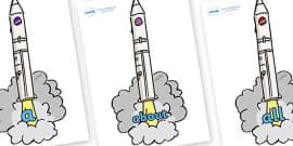 100 High Frequency Words on Rockets (teacher made) - Twinkl