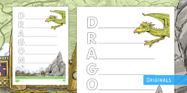 Dragon Word Cards - Adjectives to Describe a Dragon - Twinkl