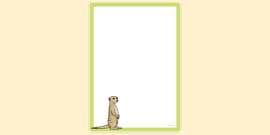 Meerkat Page Border (teacher made) - Twinkl
